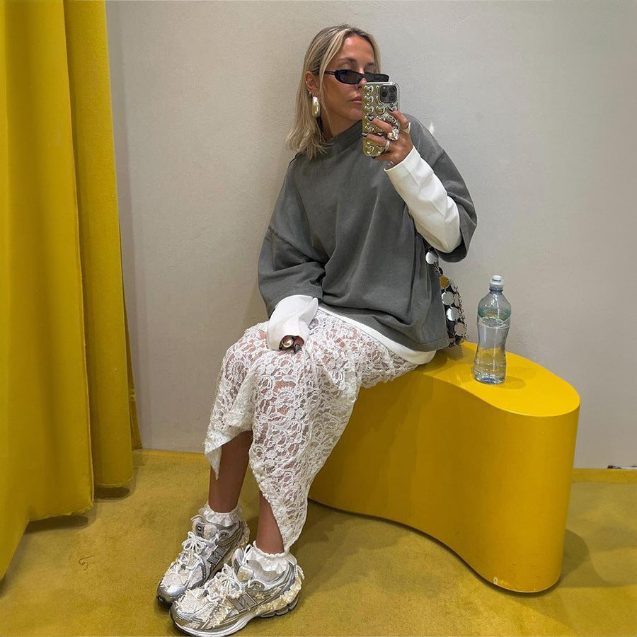 White Lace Midi Skirt – ACC MODE